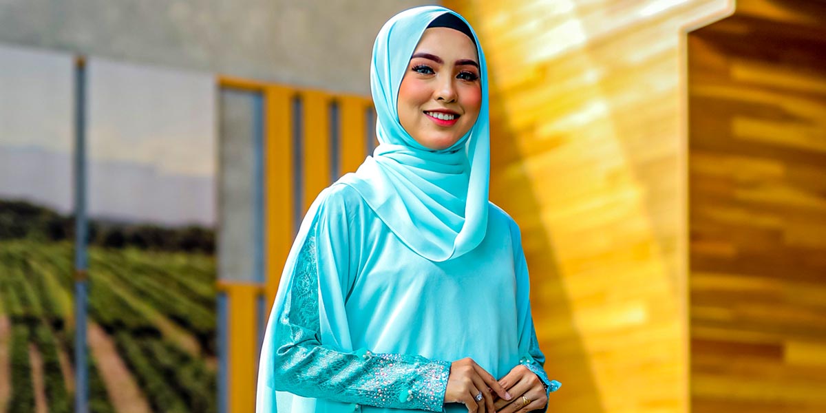 Kurung Songket Dahlia Mint Green - Habibi