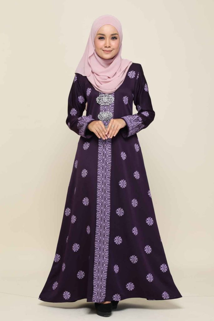 Jubah Songket Dark Purple - Habibi