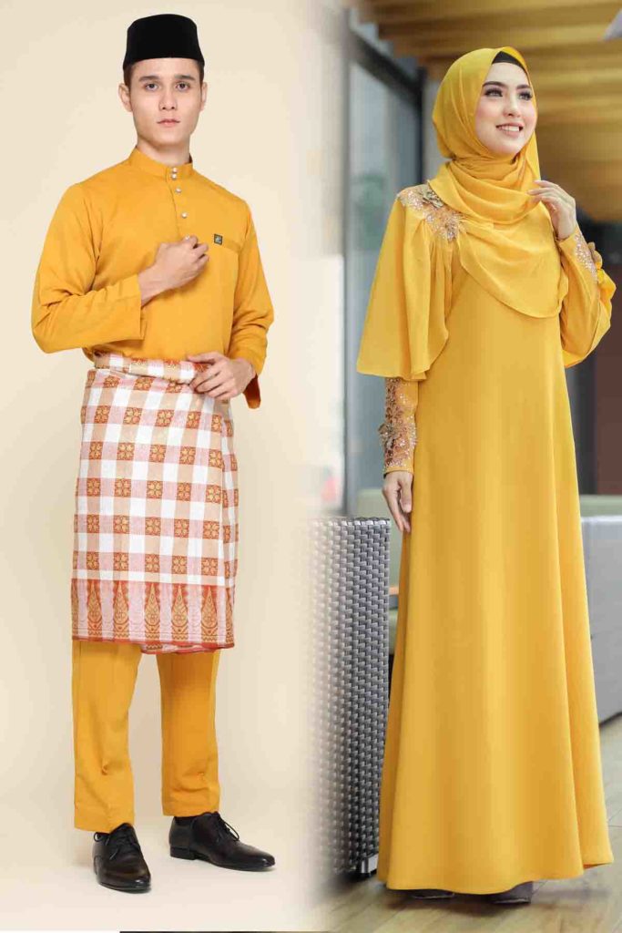 Set Couple Diyana Mustard - Habibi