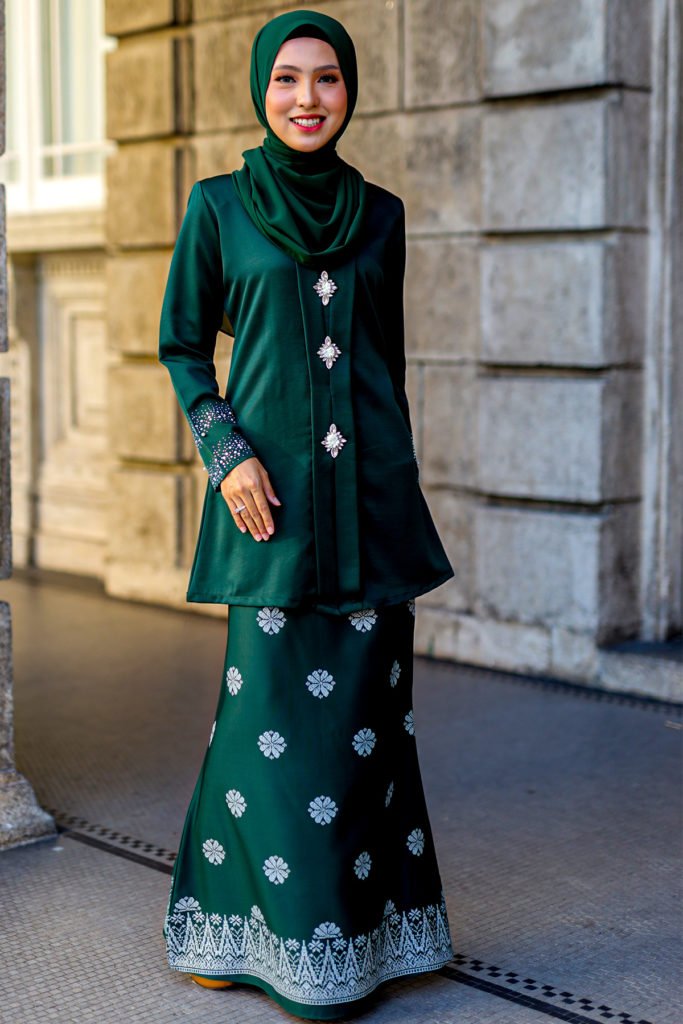 Kebaya Sareema Emerald Green - Habibi