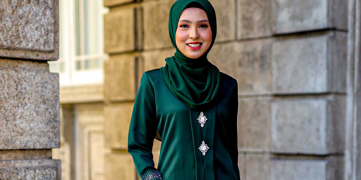 Kebaya Sareema Emerald Green - Habibi