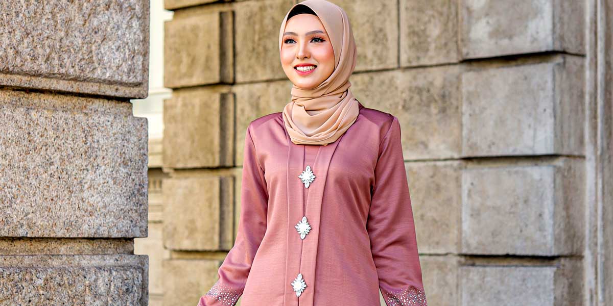 Kebaya Sareema Rose Gold - Habibi