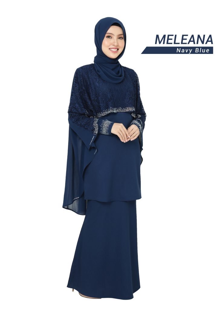 Set Meleana Navy Blue (6 Item) - Habibi