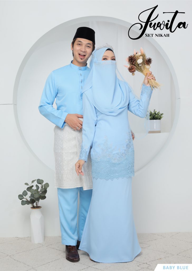 SET COUPLE JUWITA BABY BLUE - DIAMOND - Habibi