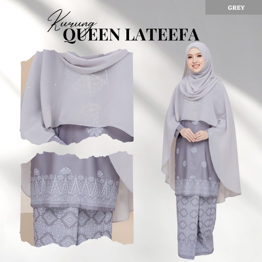 SET FAMILY QUEEN LATEEFA GREY - Habibi