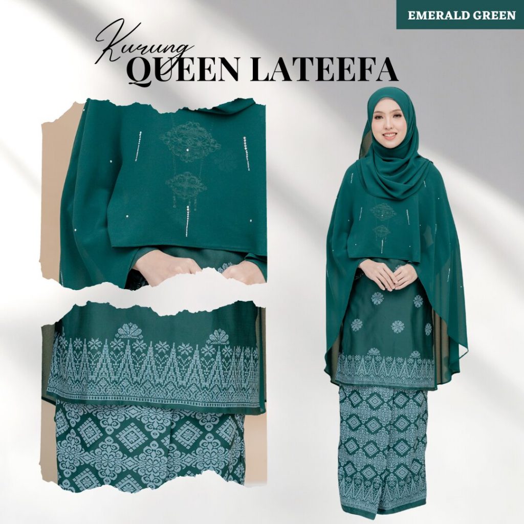 Queen Lateefa Emerald Green - Habibi