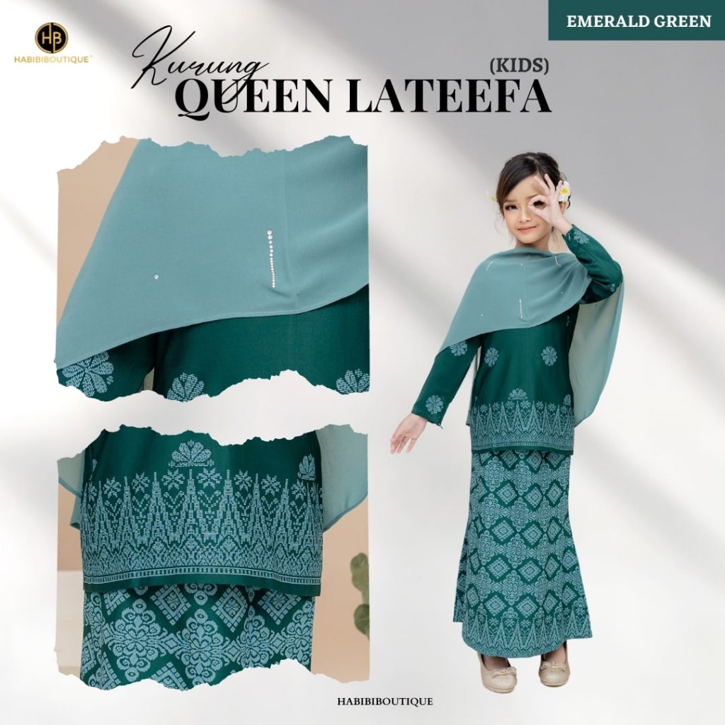 Queen Lateefa Kids Emerald Green - Habibi