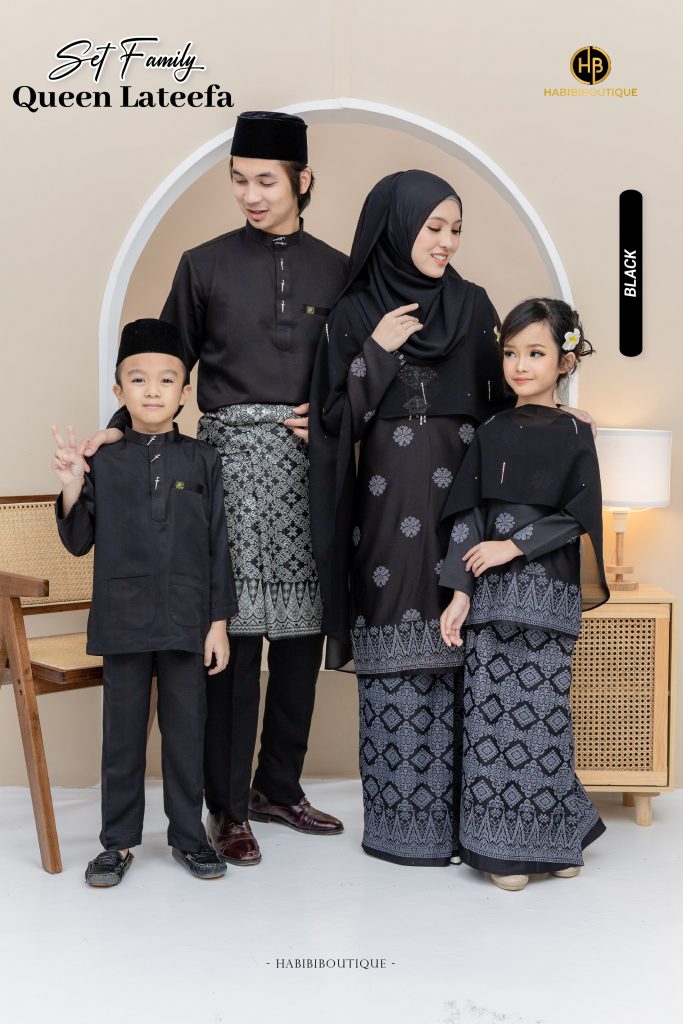 SET FAMILY QUEEN LATEEFA BLACK - Habibi