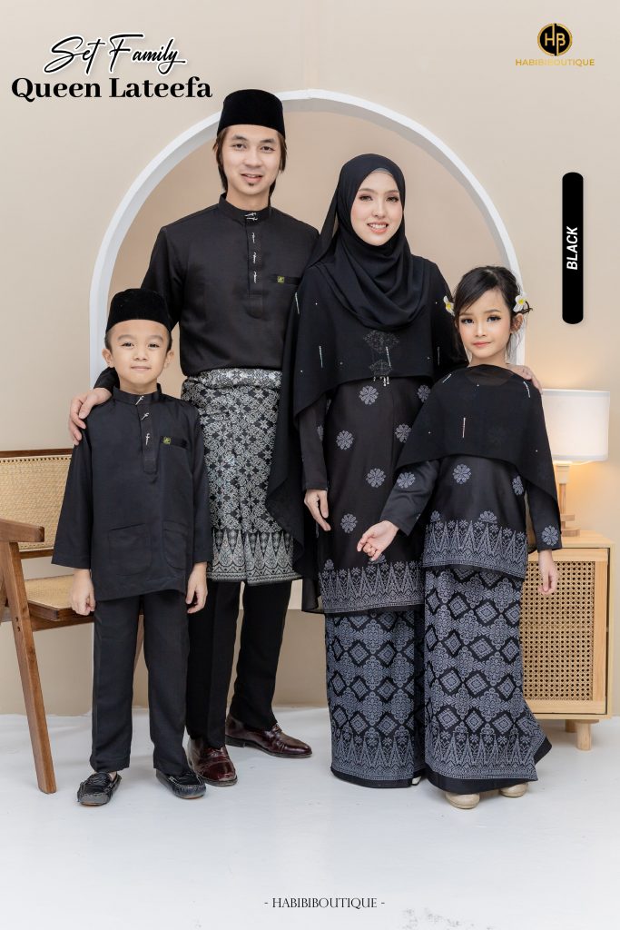 SET FAMILY QUEEN LATEEFA BLACK - Habibi