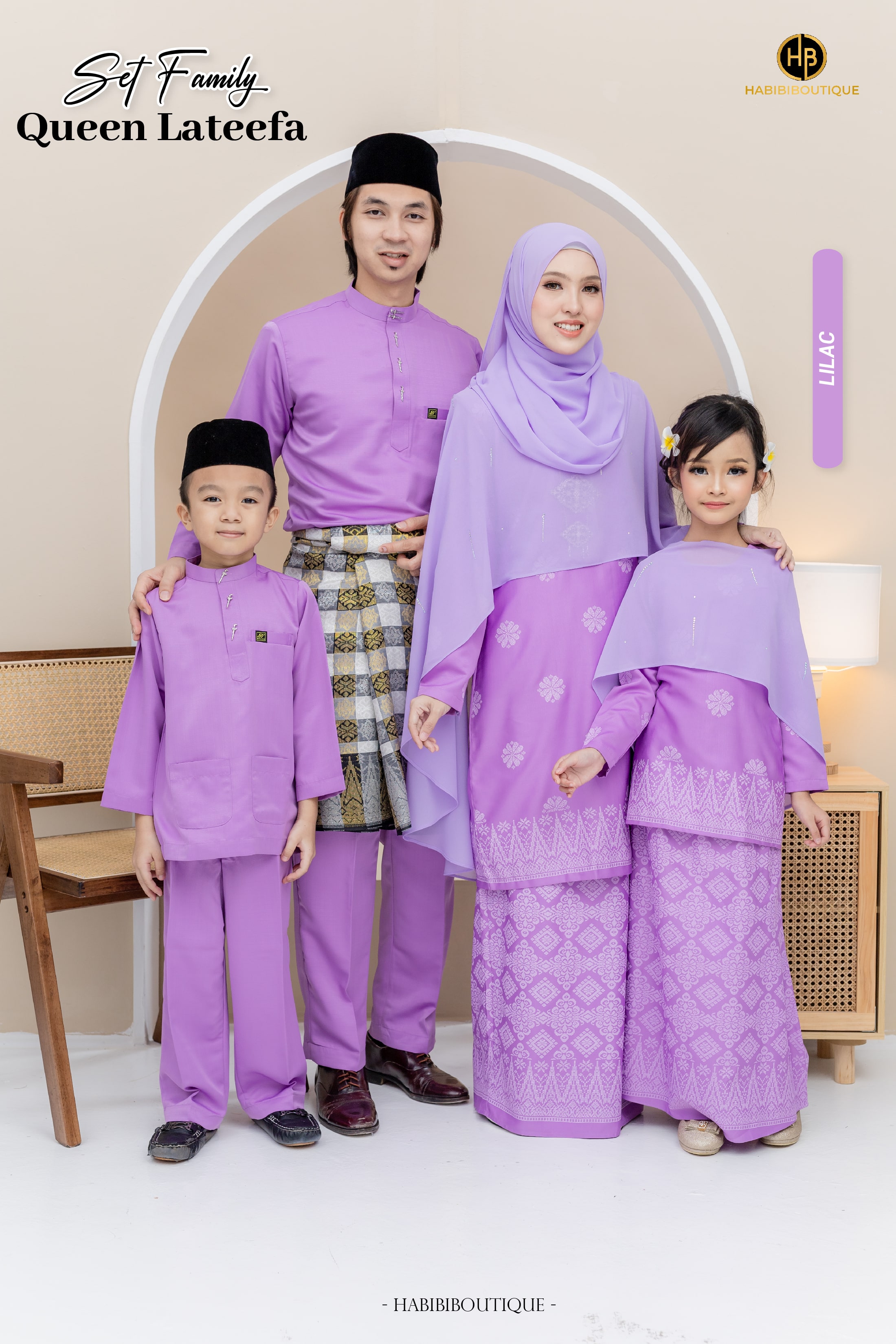 SET FAMILY QUEEN LATEEFA LILAC - Habibi