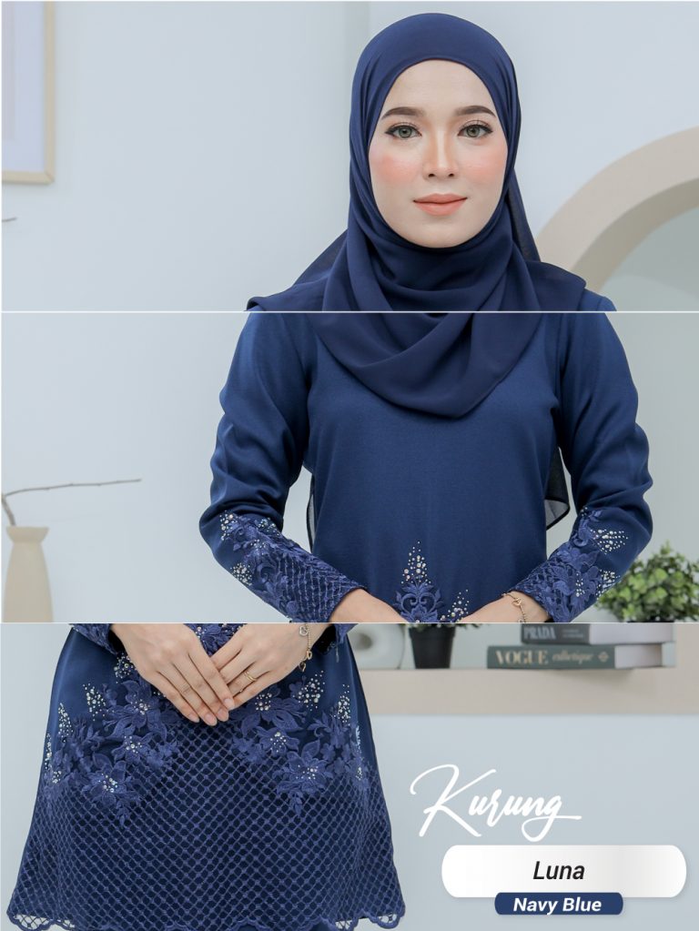 Couple Luna Navy Blue - PLATINUM - Habibi