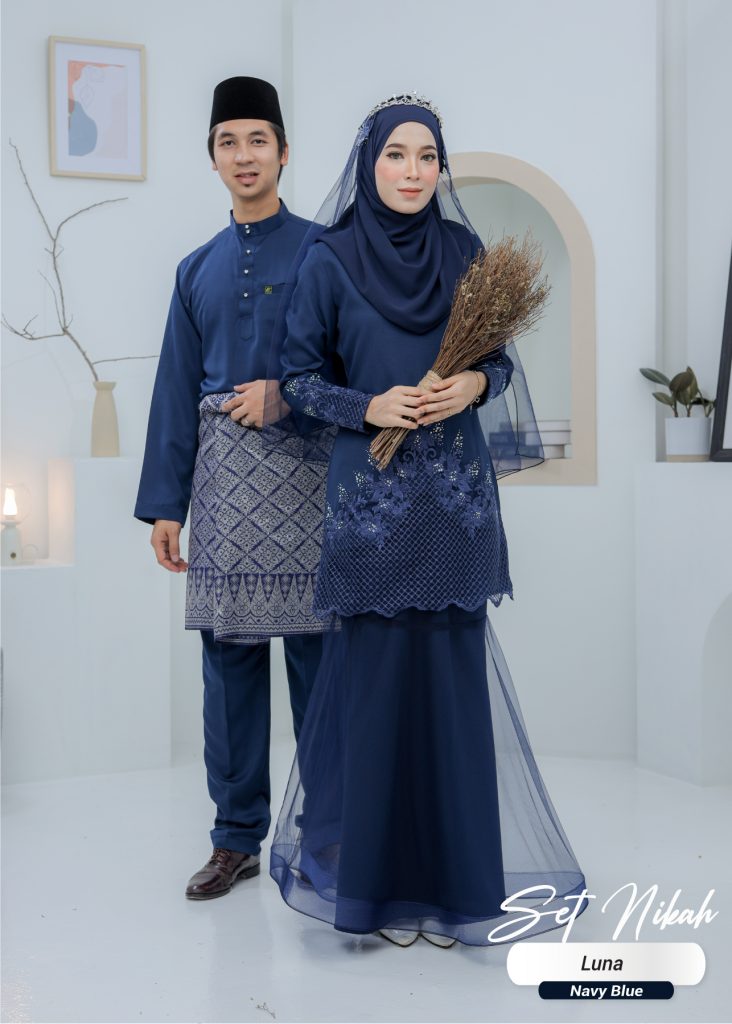 Couple Luna Navy Blue - PLATINUM - Habibi