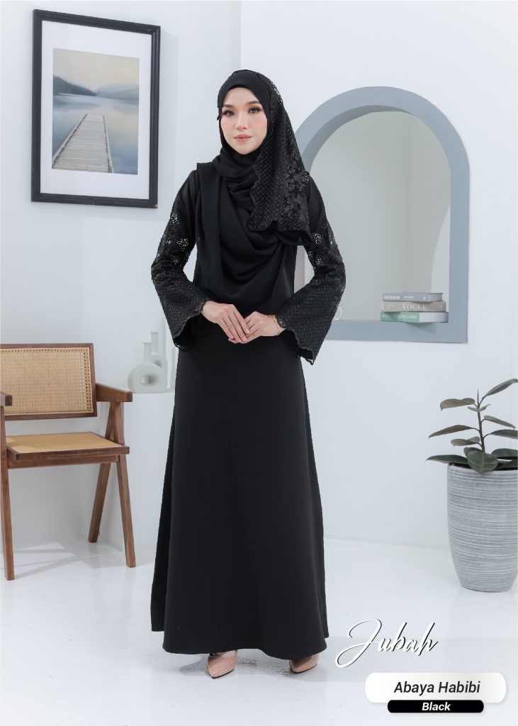 JUBAH ABAYA HABIBI BLACK - Habibi