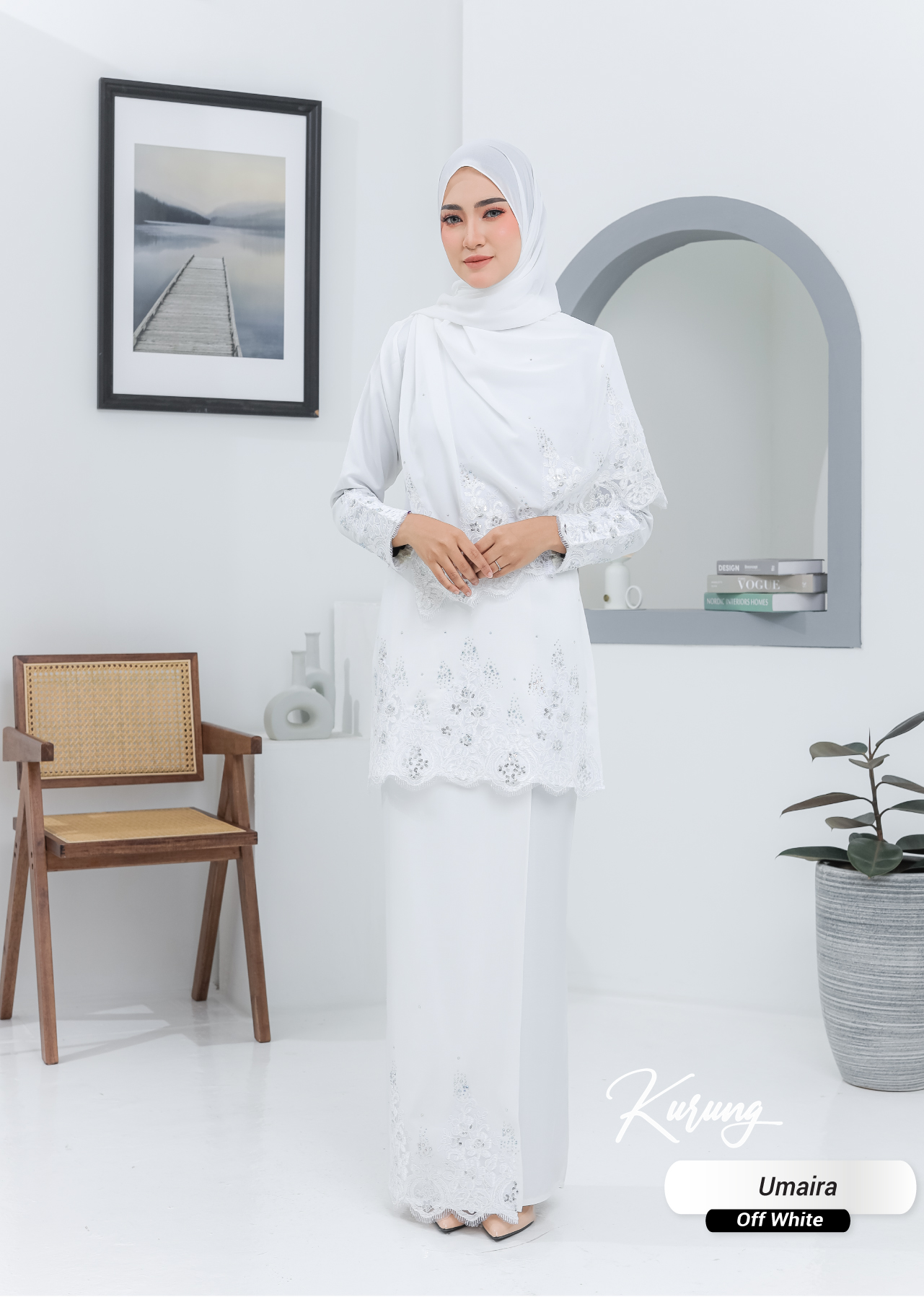 Set Couple Umaira Off White - GOLD (4 ITEM) - Habibi