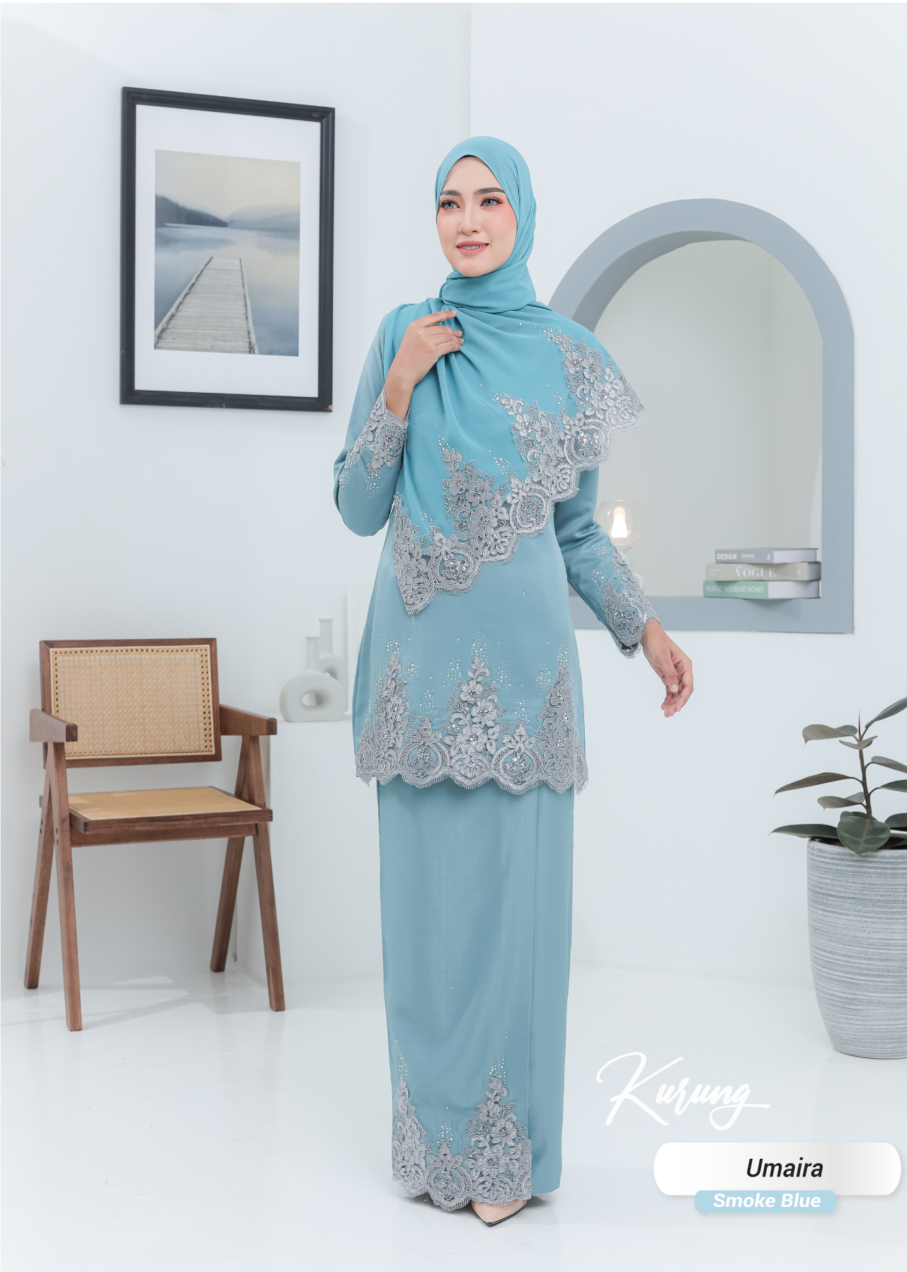 UMAIRA SMOKE BLUE - Habibi