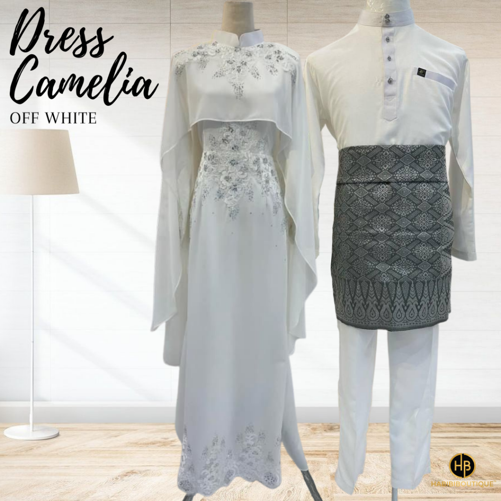 Set Couple Dress Camelia Exclusive - OFF WHITE - Habibi