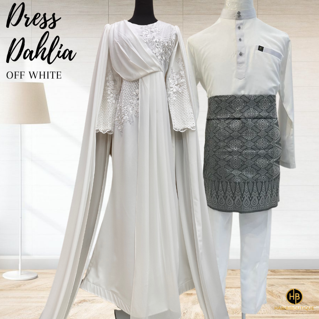 Full Set Dress Dahlia Exclusive - OFF WHITE - Habibi