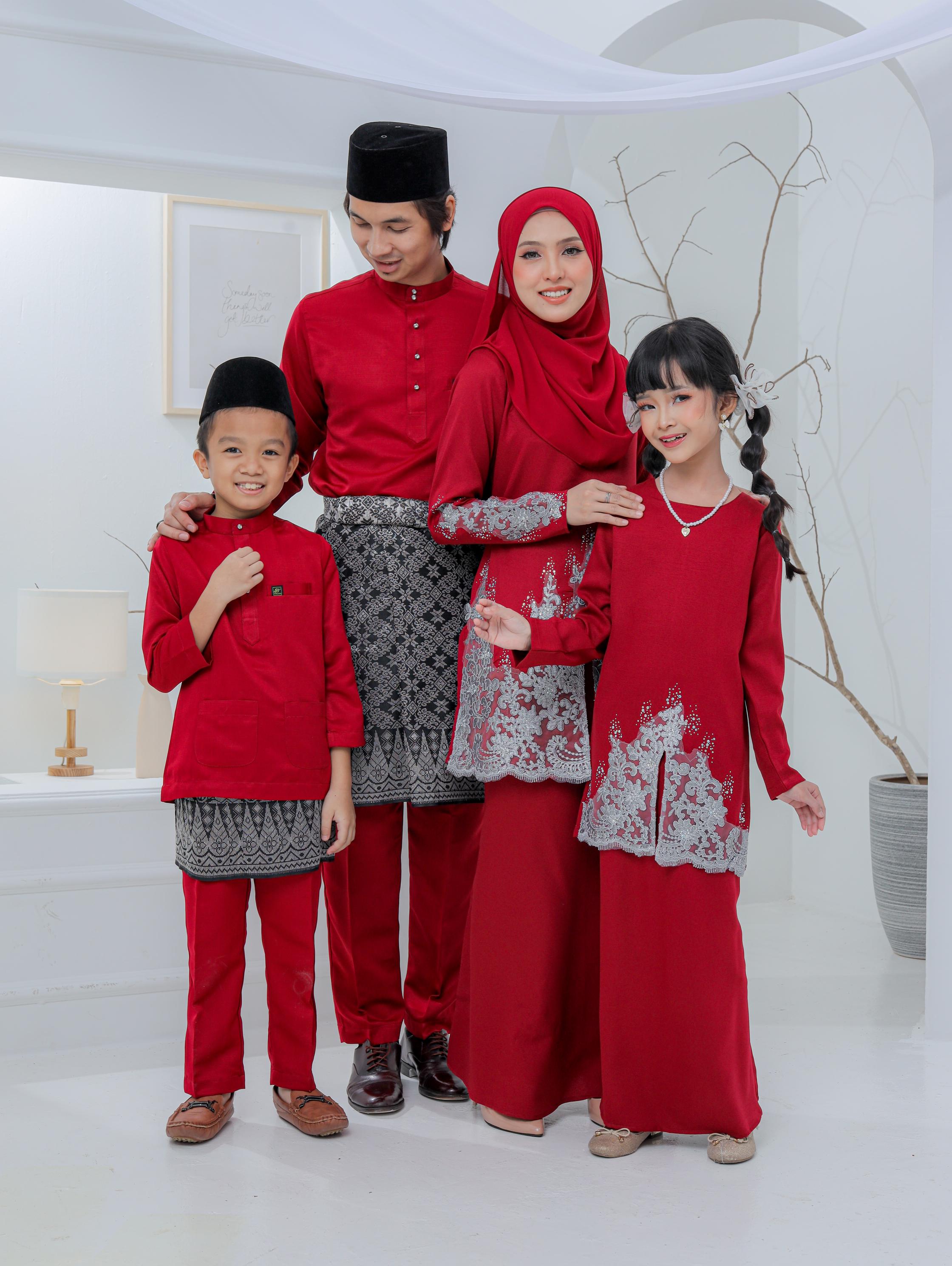 SET FAMILY WARDA - MAROON - Habibi