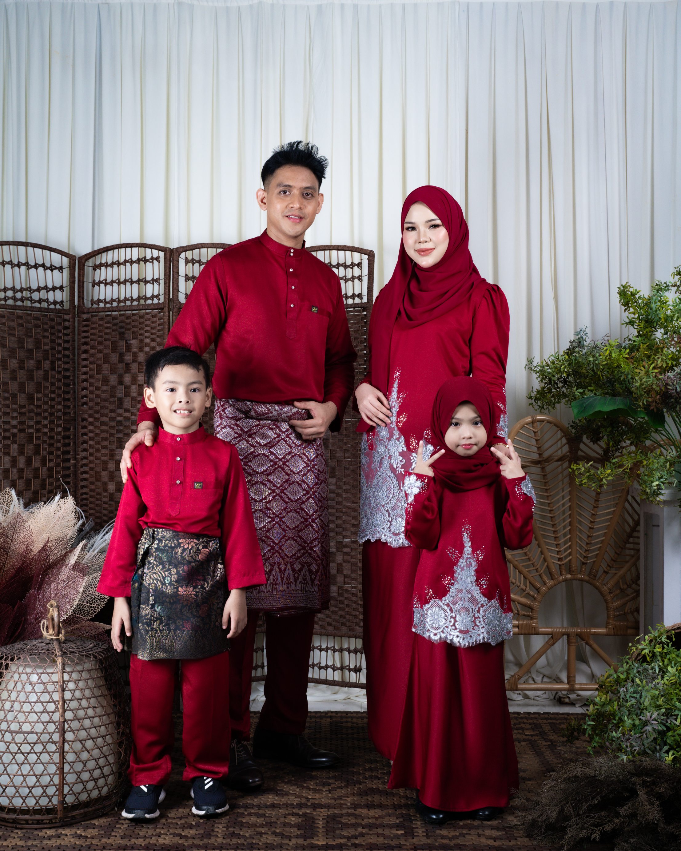 SET FAMILY NUHA MAROON - Habibi