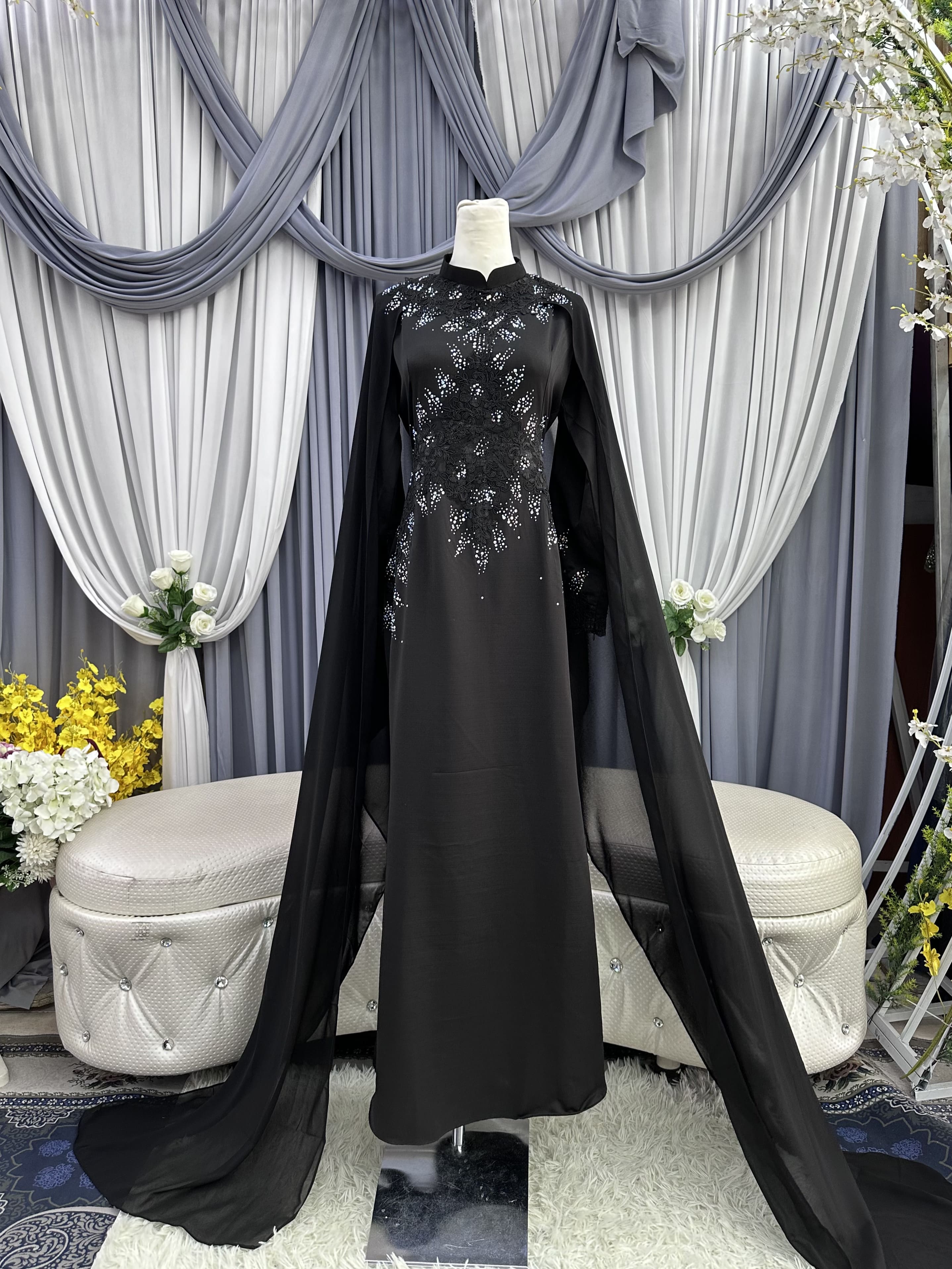 Full Set Dress Melinda Exclusive - BLACK - Habibi