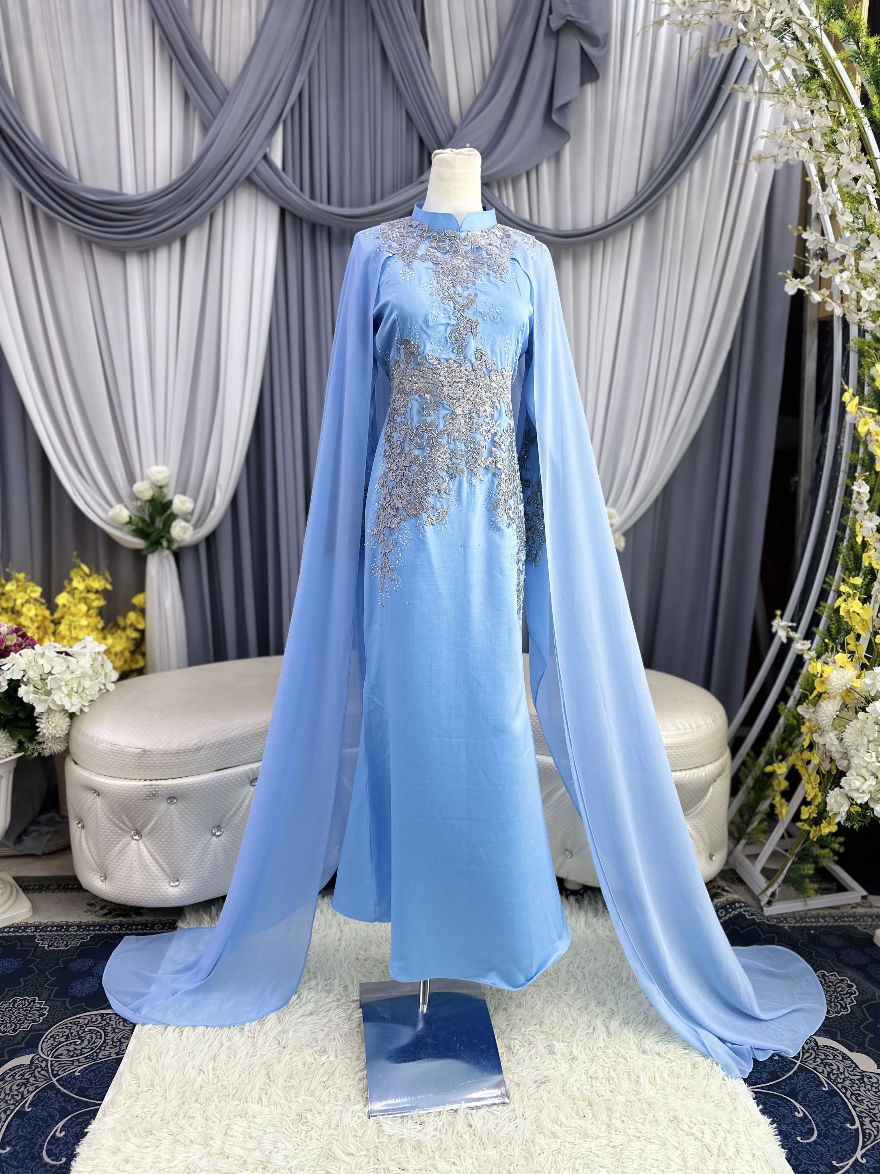 Full Set Dress Melinda Exclusive - BABY BLUE - Habibi