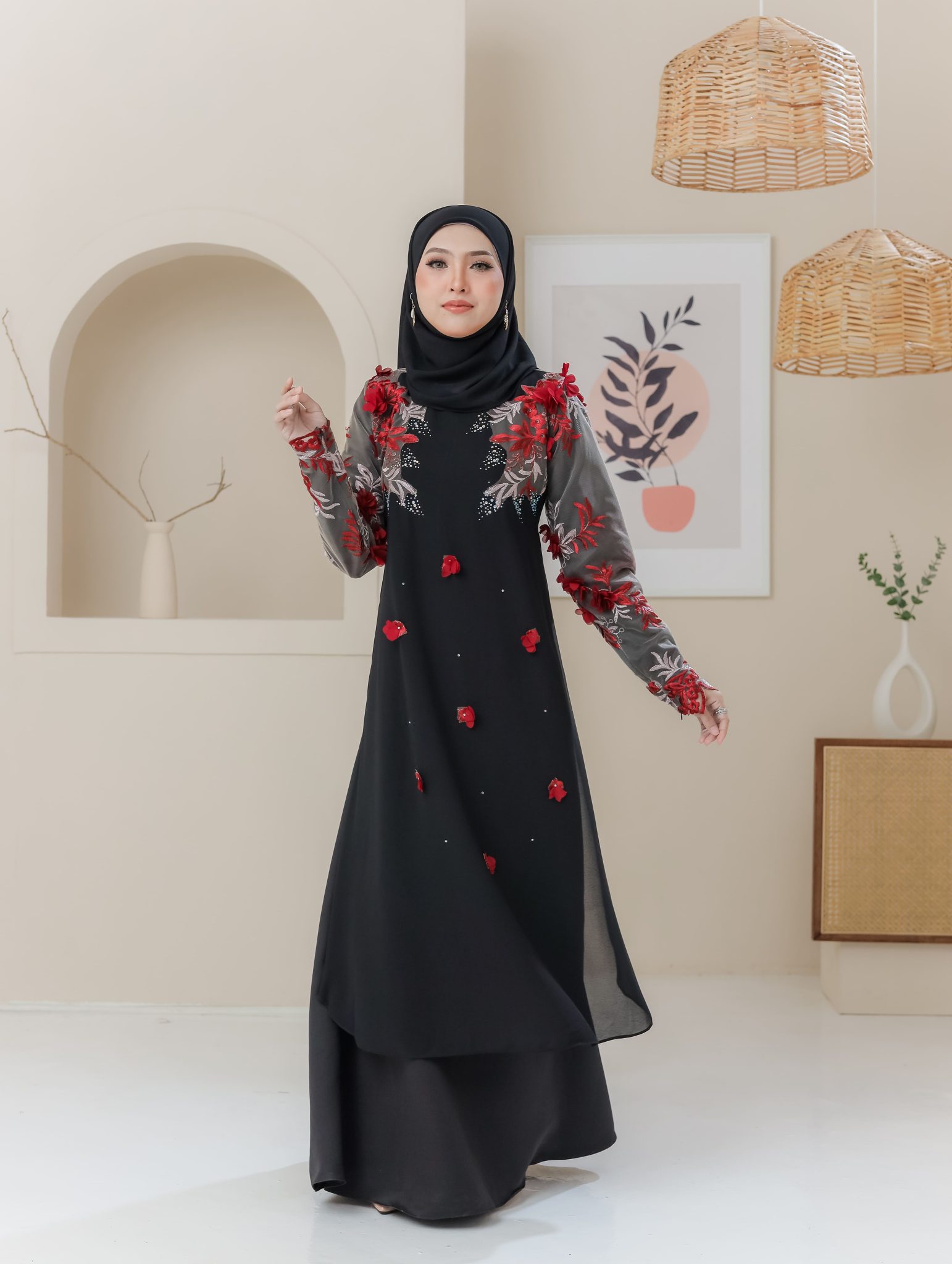 Single Rose- Black - Habibi